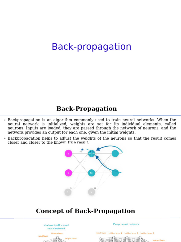 Backpropagation in Neural Networks | PDF