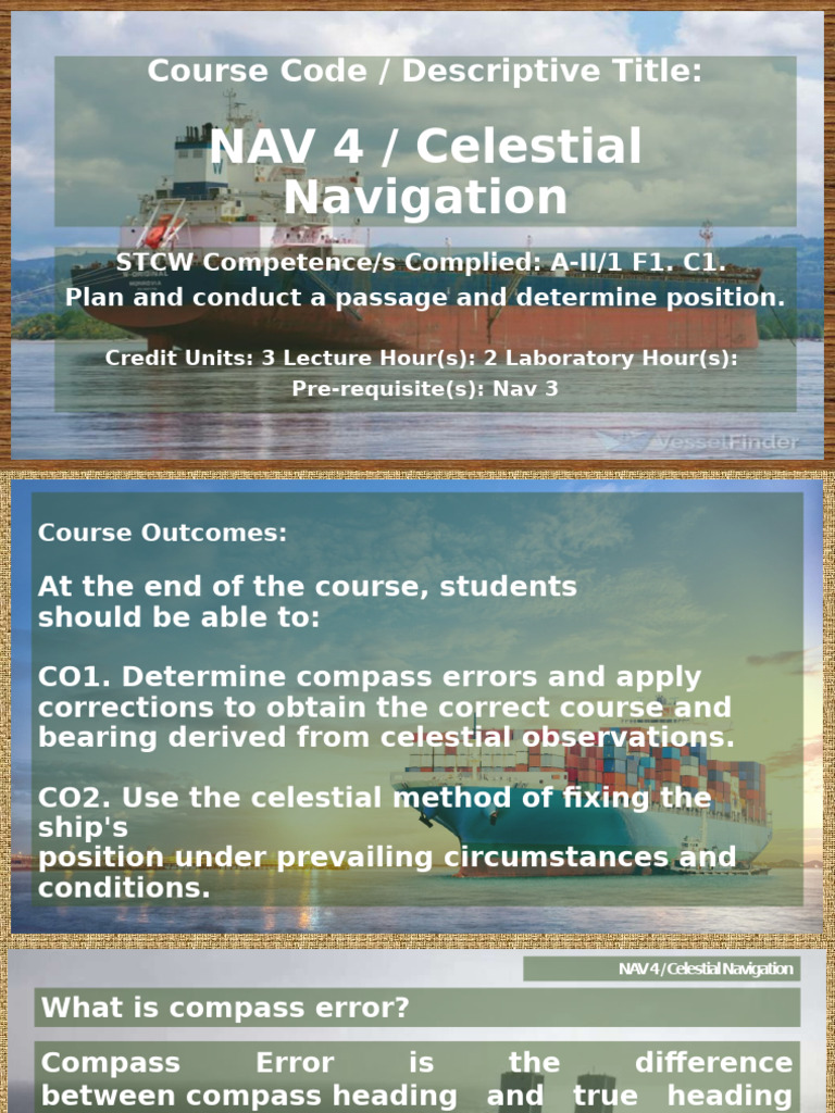 Nav 4 Celestial Navigation Midterm | PDF | Compass | Navigation