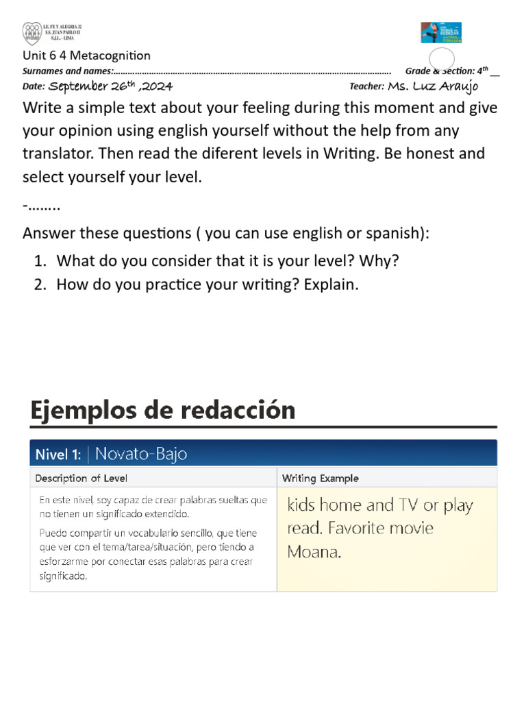 Unit 6 4 Metacognition | PDF