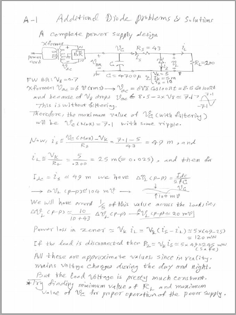 Add Diode Problems and Solutions | PDF