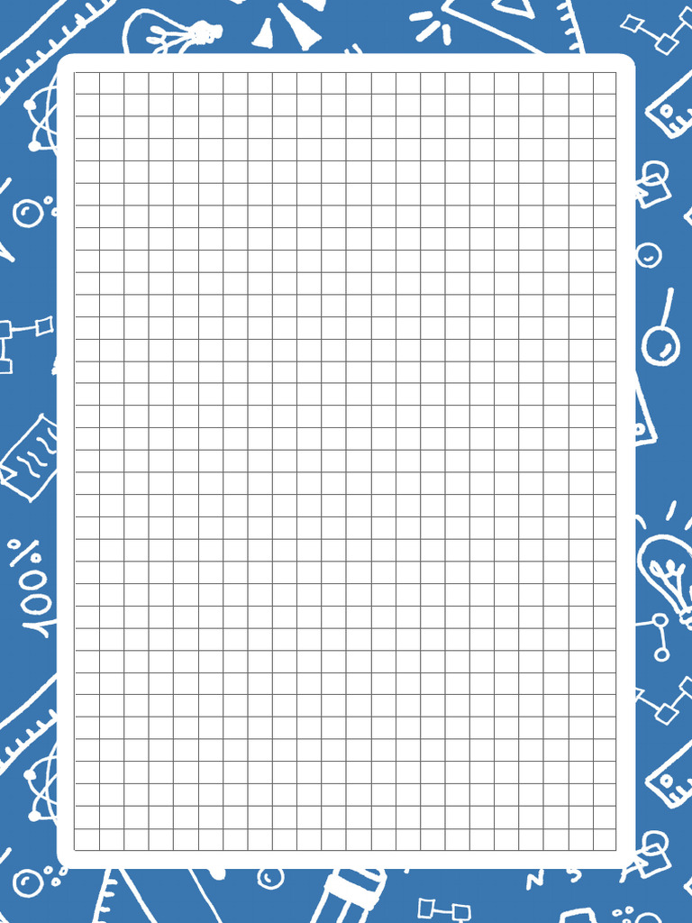 Blue White Illustrative Math Page Border | PDF