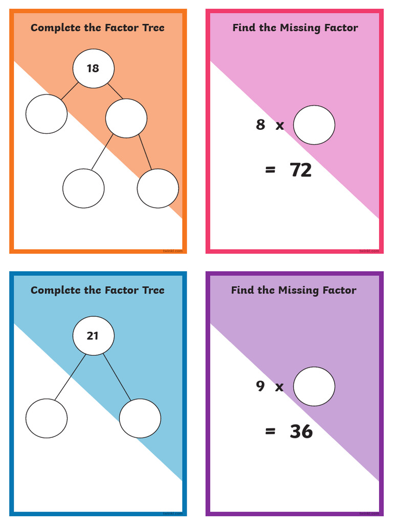 Factors and Multiples Activities | PDF