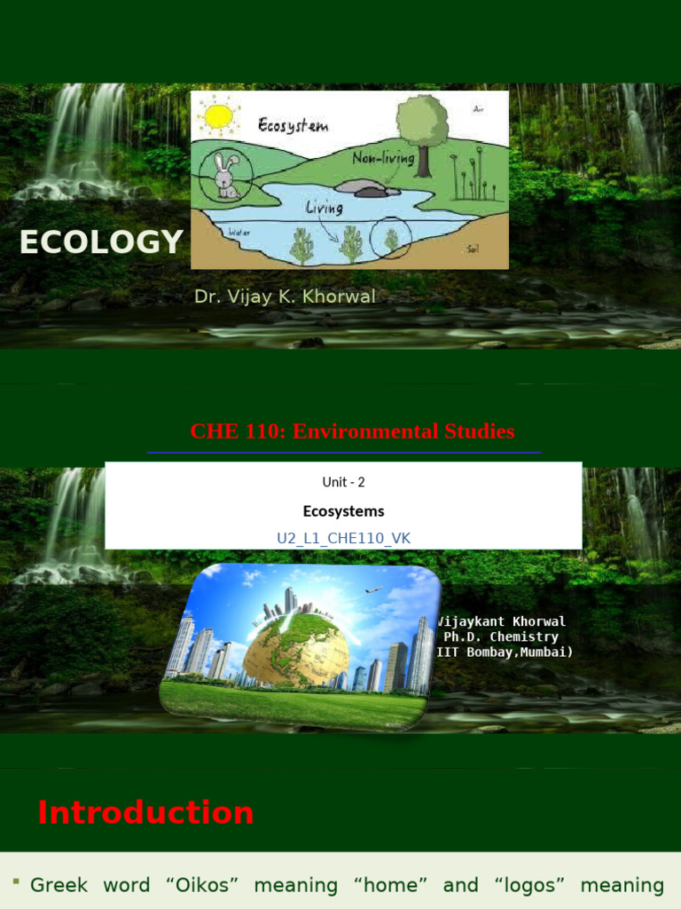 Unit 2 l1 l2 Ecology VK | PDF | Ecosystem | Foods