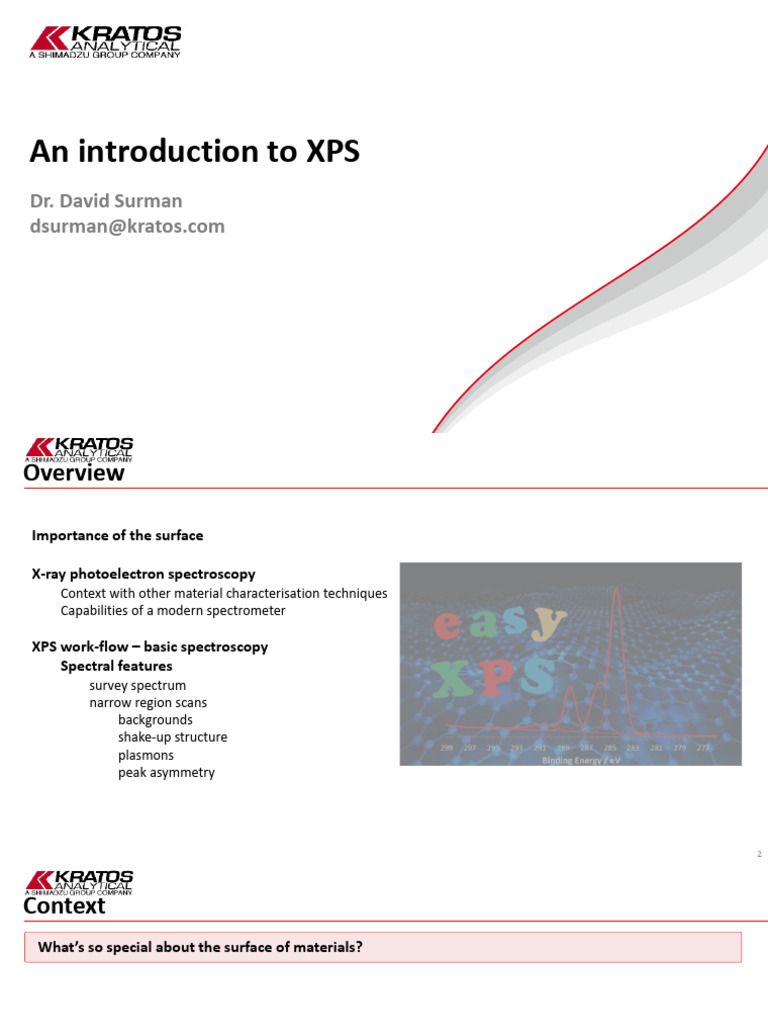 Introduction to X-ray Photoelectron Spectroscopy | PDF | X Ray ...
