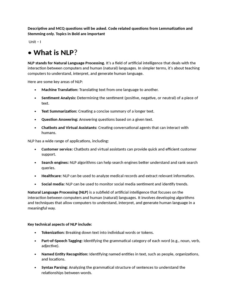 What Is NLP | PDF | Part Of Speech | Parsing