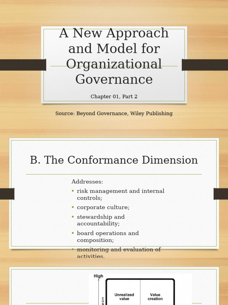 A New Approach and Model For Organizational Governance: Chapter 01 ...
