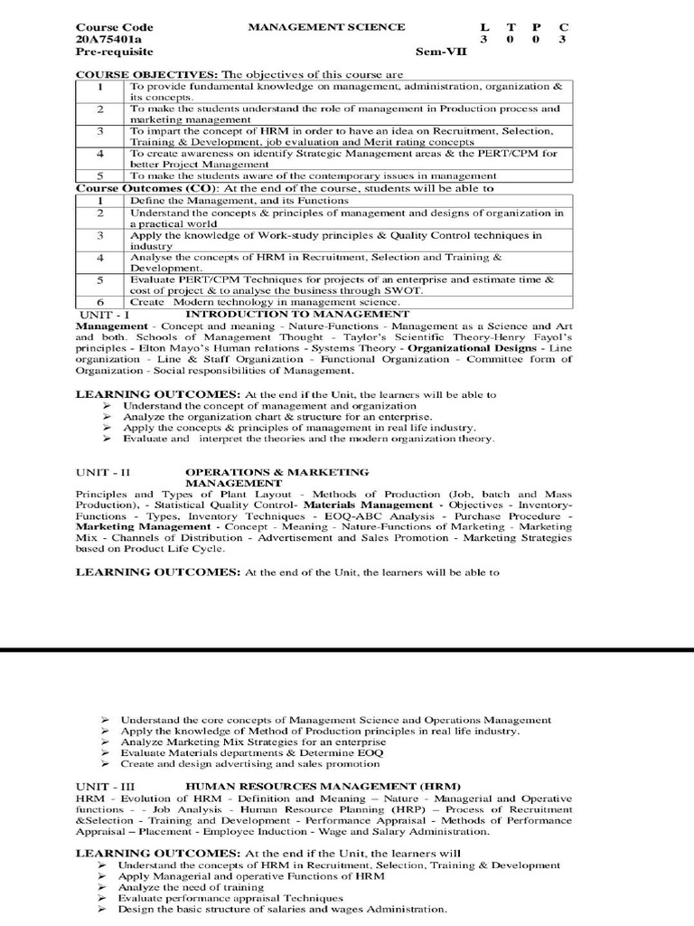 Management Science | PDF