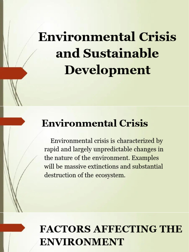 Environmental Crisis and Sustainable Development | PDF | Sustainability ...