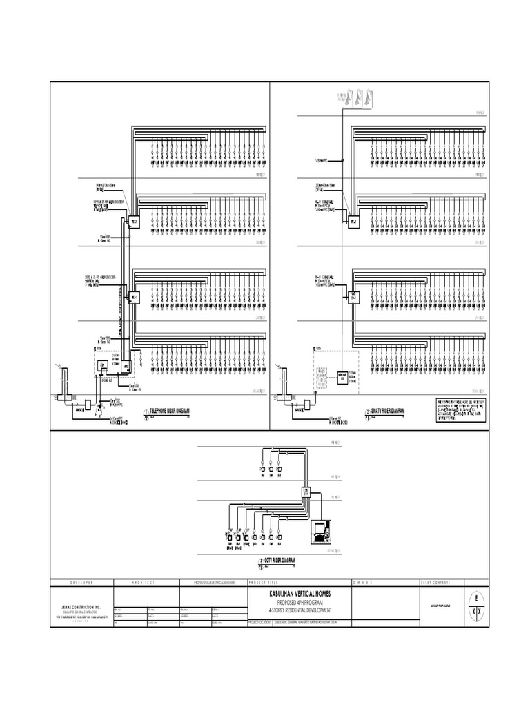 ELV System Drawings for 4-Storey Project | PDF