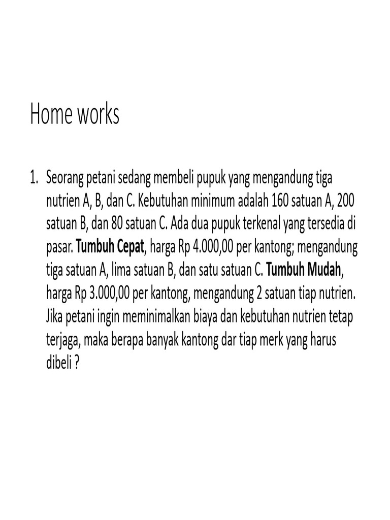 Metode Grafik - Homeworks | PDF | Teknologi & Rekayasa