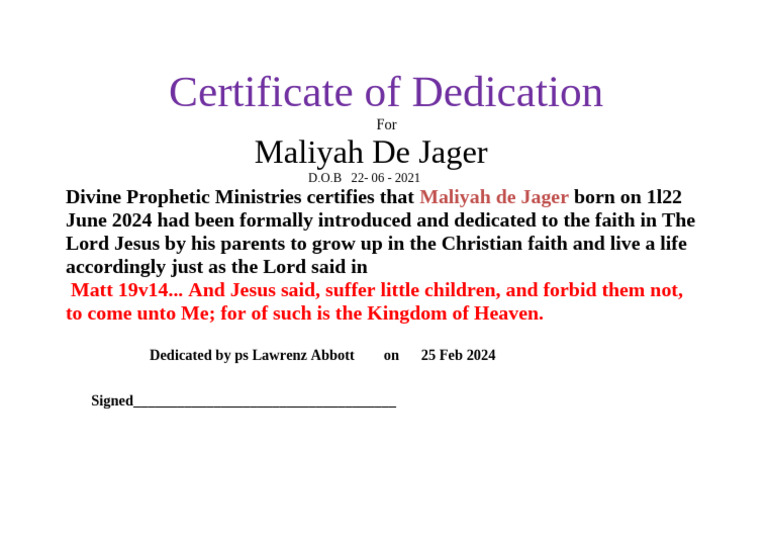 Templet Dedication | PDF