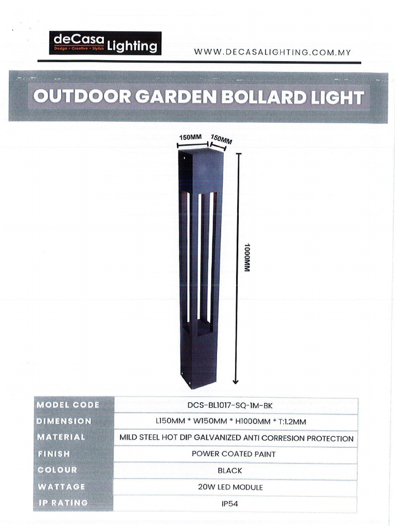 Bollard and Compound Lighting | PDF