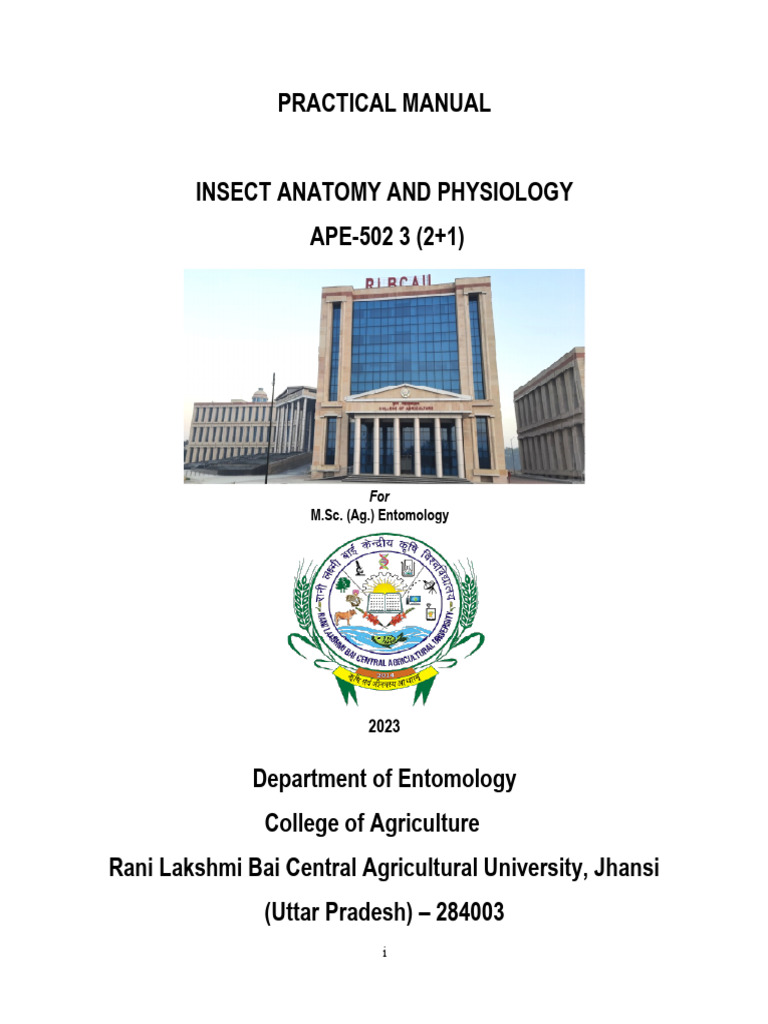 Insect Anatomy and Physiology (APE502) | PDF | Digestion | Epithelium