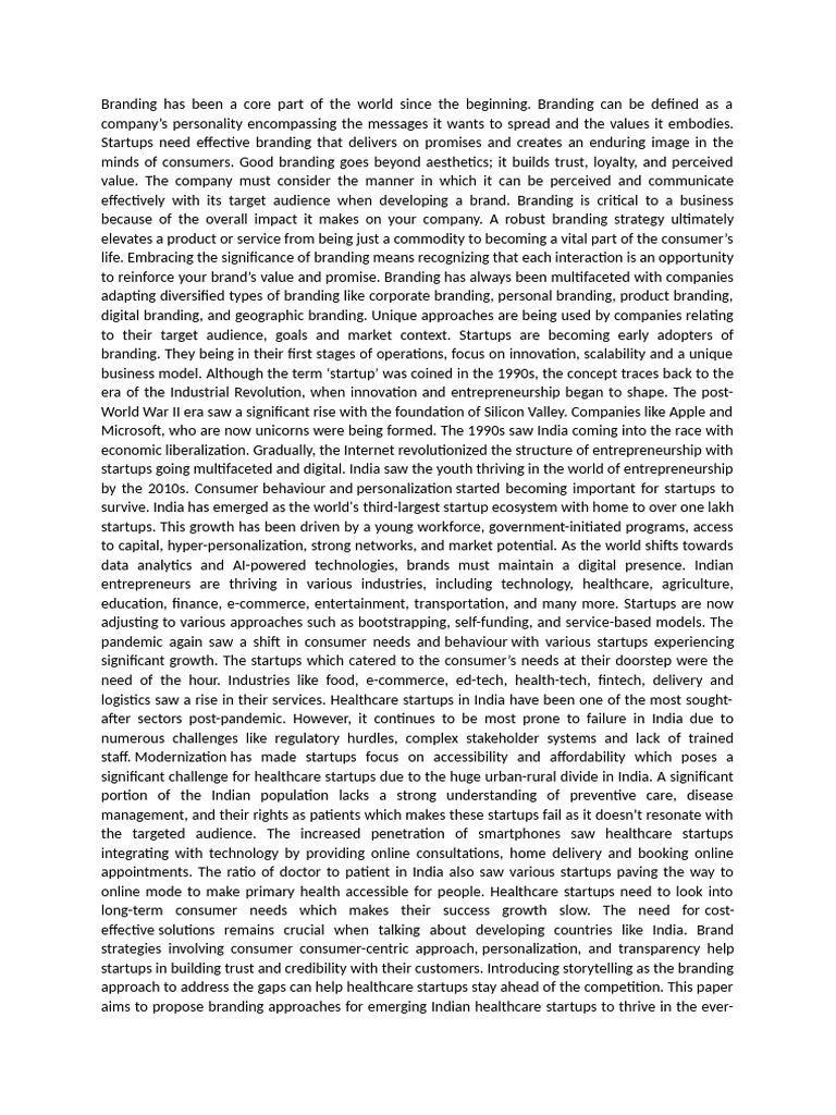 Introduction Draft2 | PDF | Brand | Startup Company