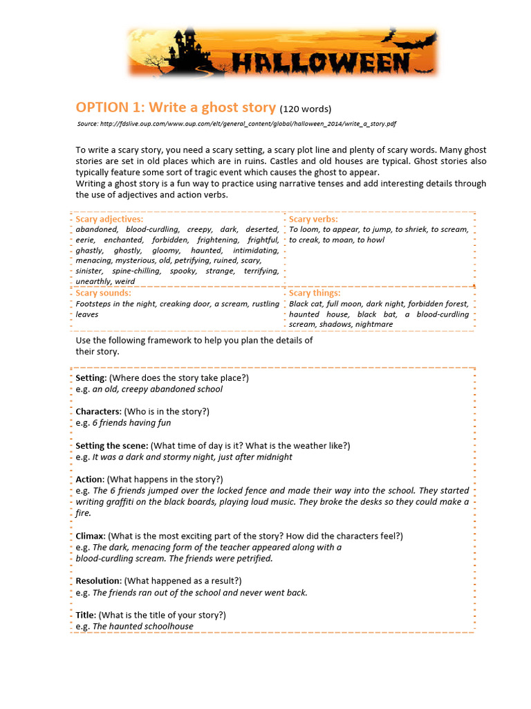 writing-a-horror-story | PDF | Ghosts