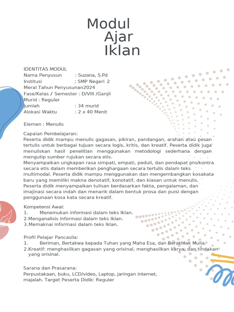 Modul AjAr Iklan | PDF