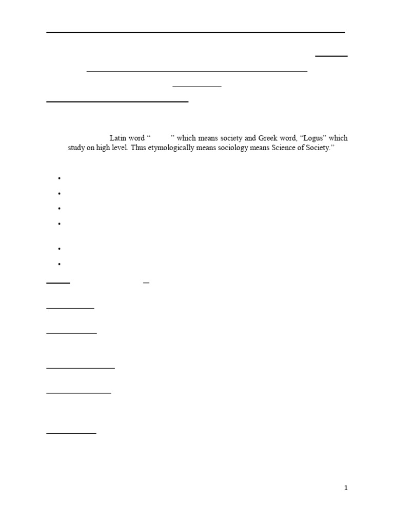 Handouts | PDF | Sociology | Social Sciences