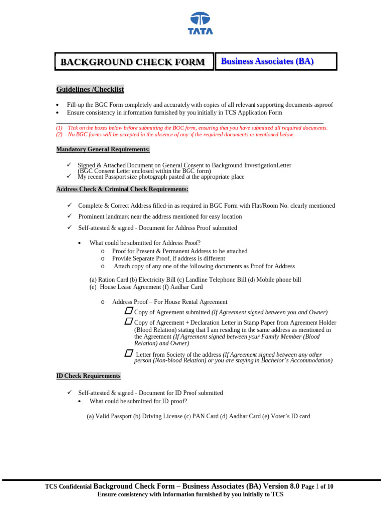 Tcs Document (1) | PDF | Background Check | Justice