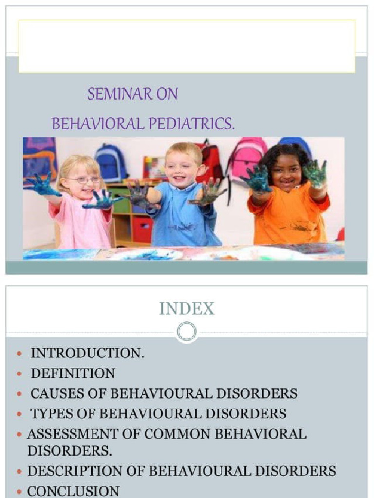 Behavioural Problems in Children | PDF