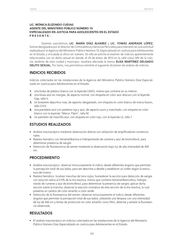 Ejemplo Peritaje Criminalistica | PDF | Color