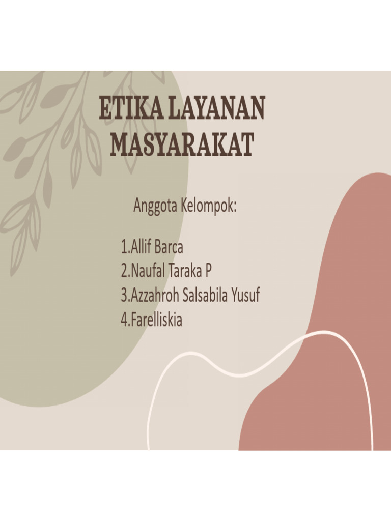 Microsoft PowerPoint - ETIKA LAYANAN MASYARAKAT | PDF | Kesehatan Holistik