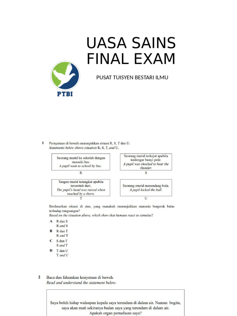 Uasa Final Exam 6 Nov | PDF