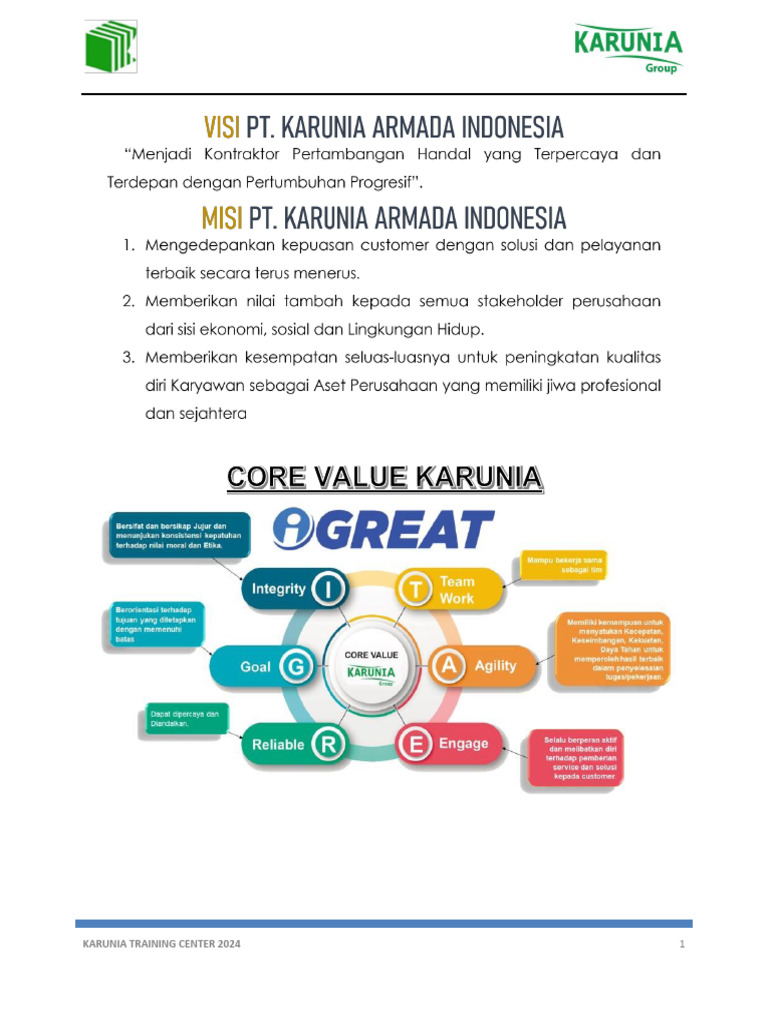 V VISI MISI NILAI INTI KAI | PDF