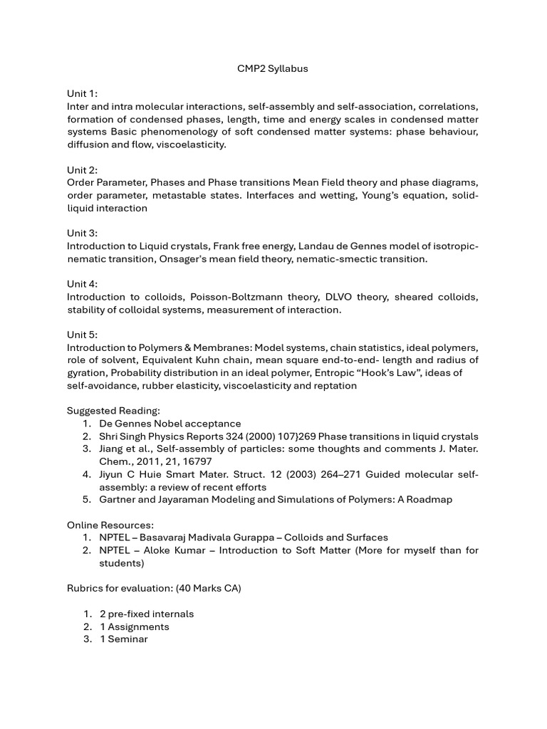 CMP2 Syllabus | PDF