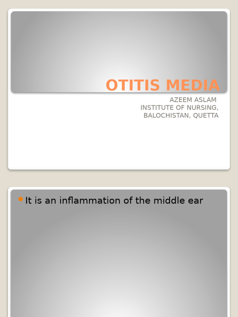 Otitis Media | PDF