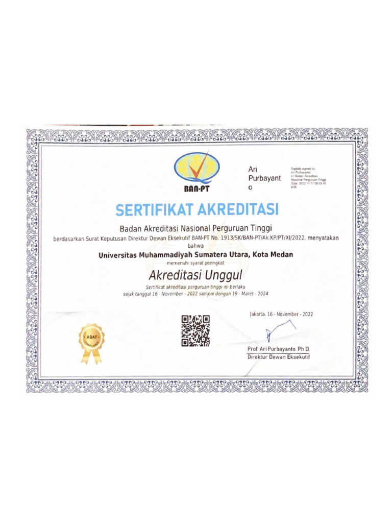 Sertifikat Akreditasi | PDF