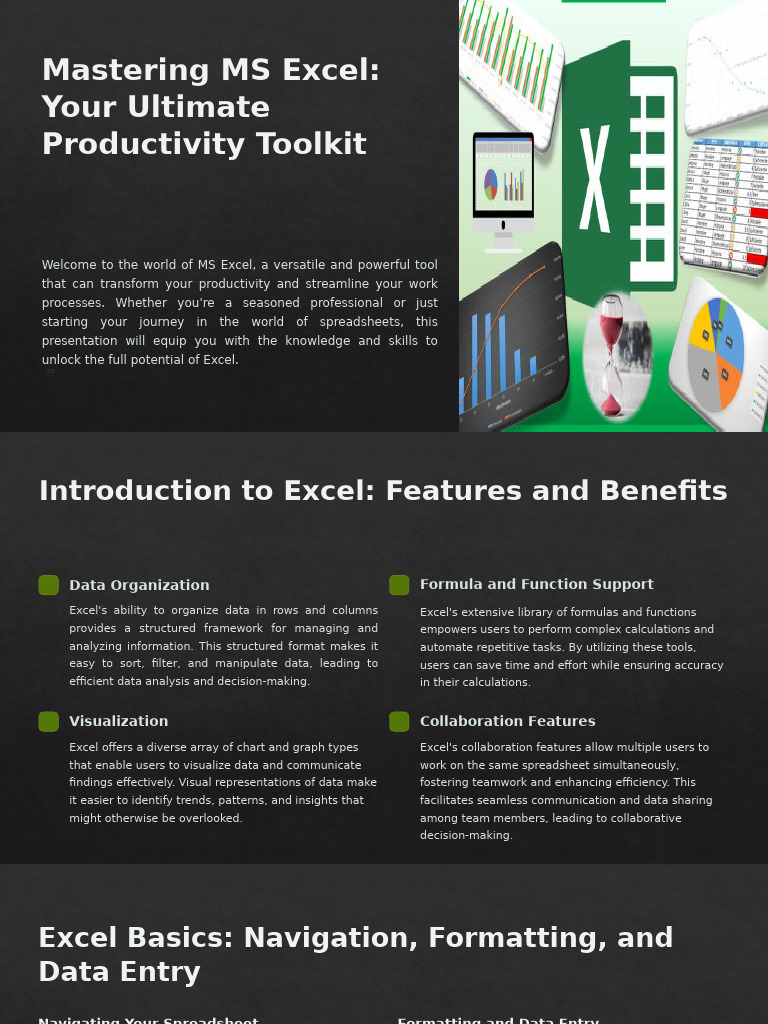 Mastering MS Excel Your Ultimate Productivity Toolkit | PDF | Microsoft ...