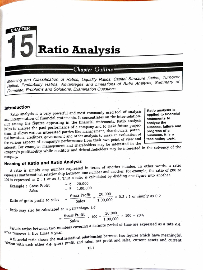 Ratio Analysis | PDF