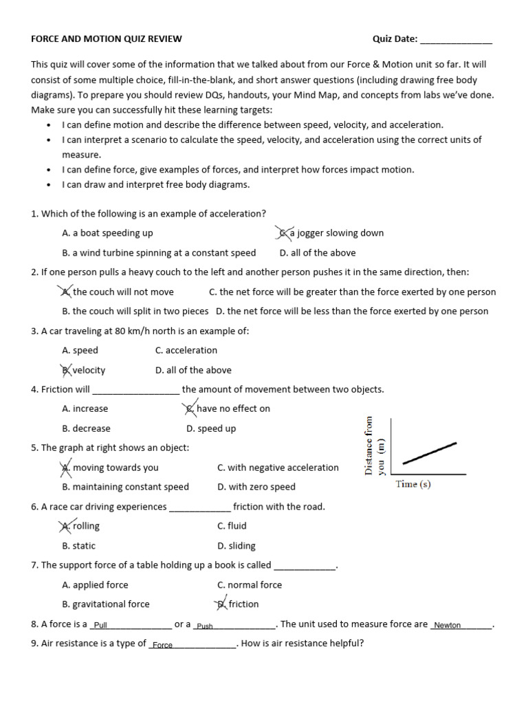 Quiz | PDF | Force | Acceleration