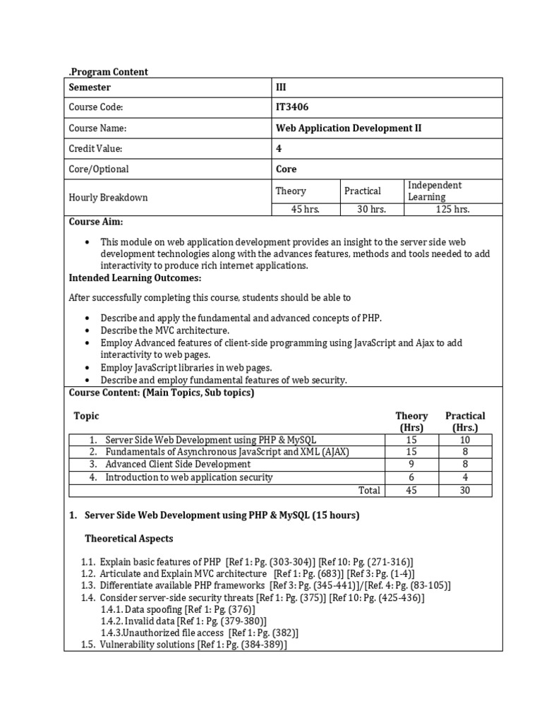 IT3406 - Web Application Development II | PDF | Ajax (Programming ...