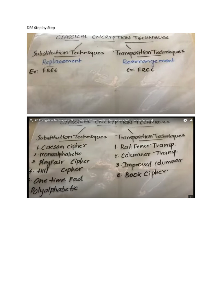 DES Encryption Process Explained | PDF | Cipher | Permutation