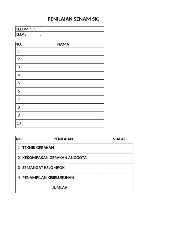 Penilaian Senam SKJ | PDF | Komputer | Teknologi & Rekayasa