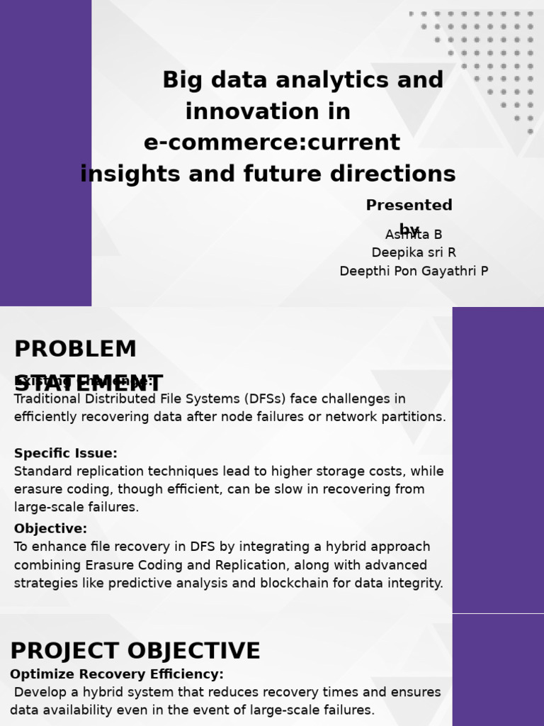 Big Data Analytics and Innovation in E-Commercecurrent Insights and ...