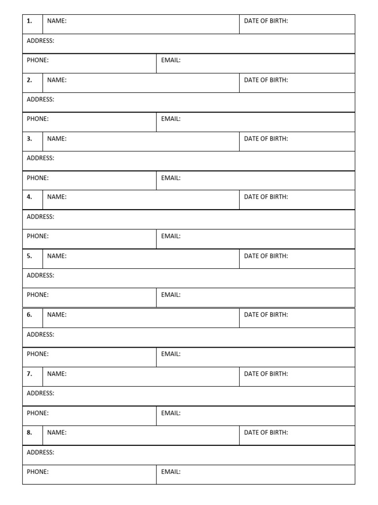 Roster-Form Tromm | PDF