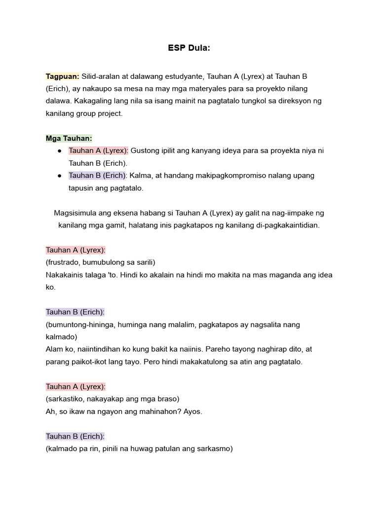 ESP 9 Dula Script | PDF