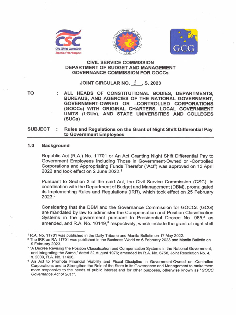 DBM CSC GCG JC No. 1 S 2023 | PDF