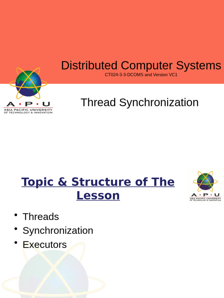 Week 4 Thread Synchronization | PDF | Computer Science | Computer Programming