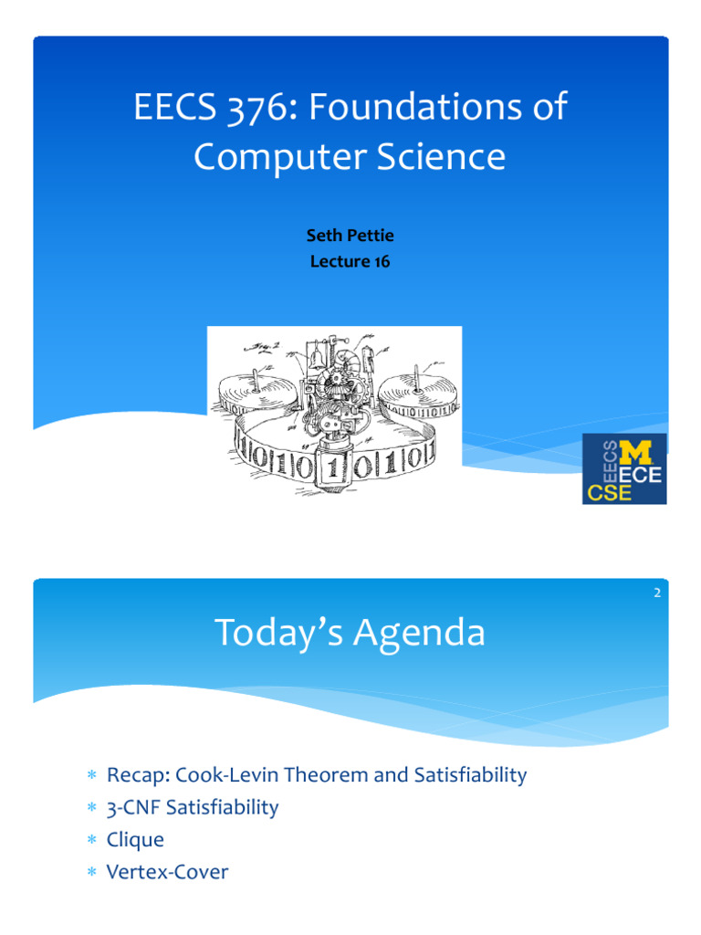 Lecture 16 - Introduction To NP-Completeness | PDF | Mathematical Relations | Applied Mathematics
