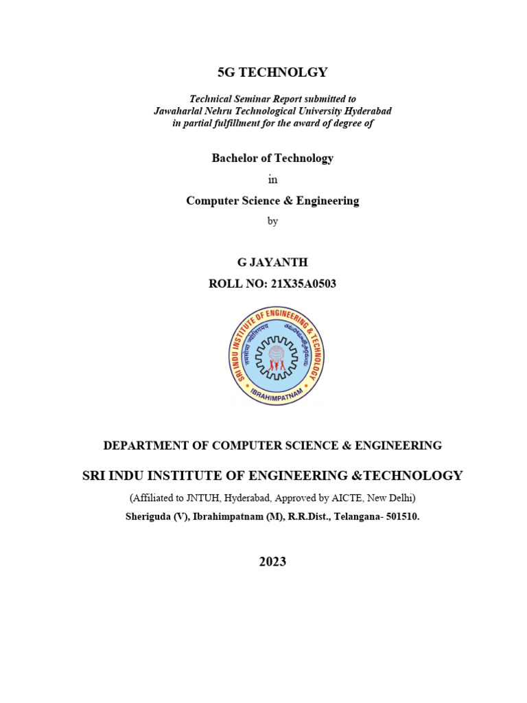 jayanth tech sem | PDF | Computer Network | Cellular Network