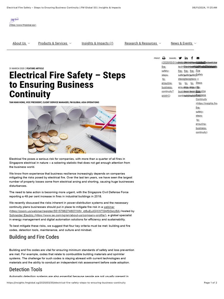 Electrical Fire Safety - Steps To Ensuring Business Continuity - FM ...