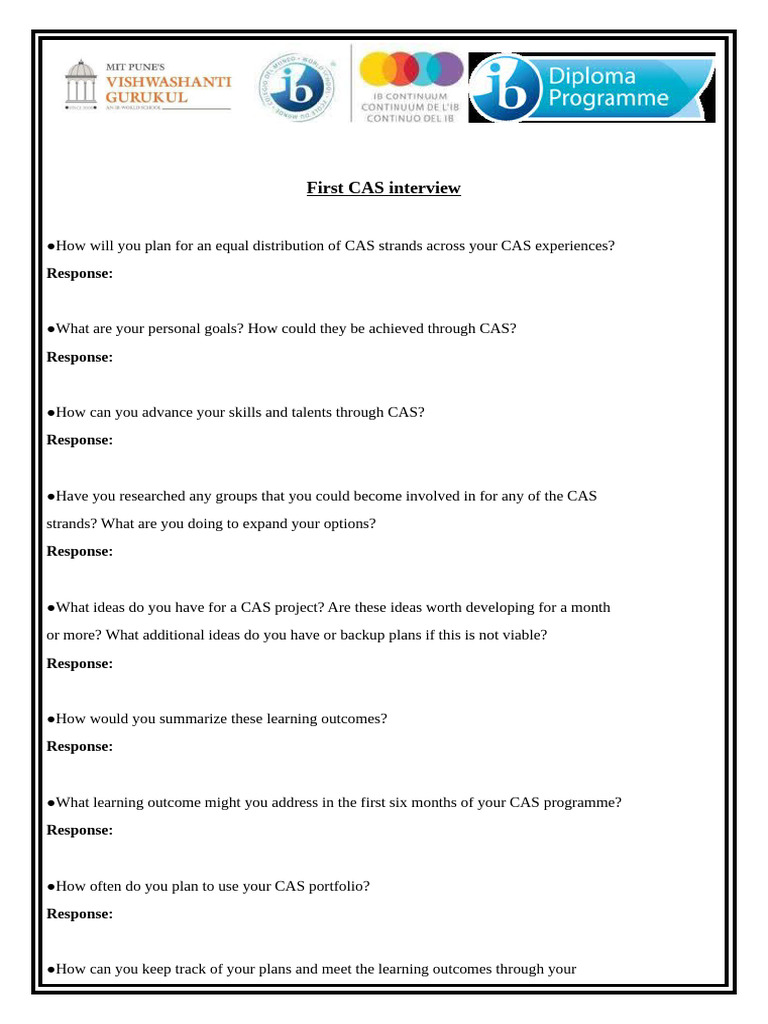CAS Interview Planning Guide | PDF