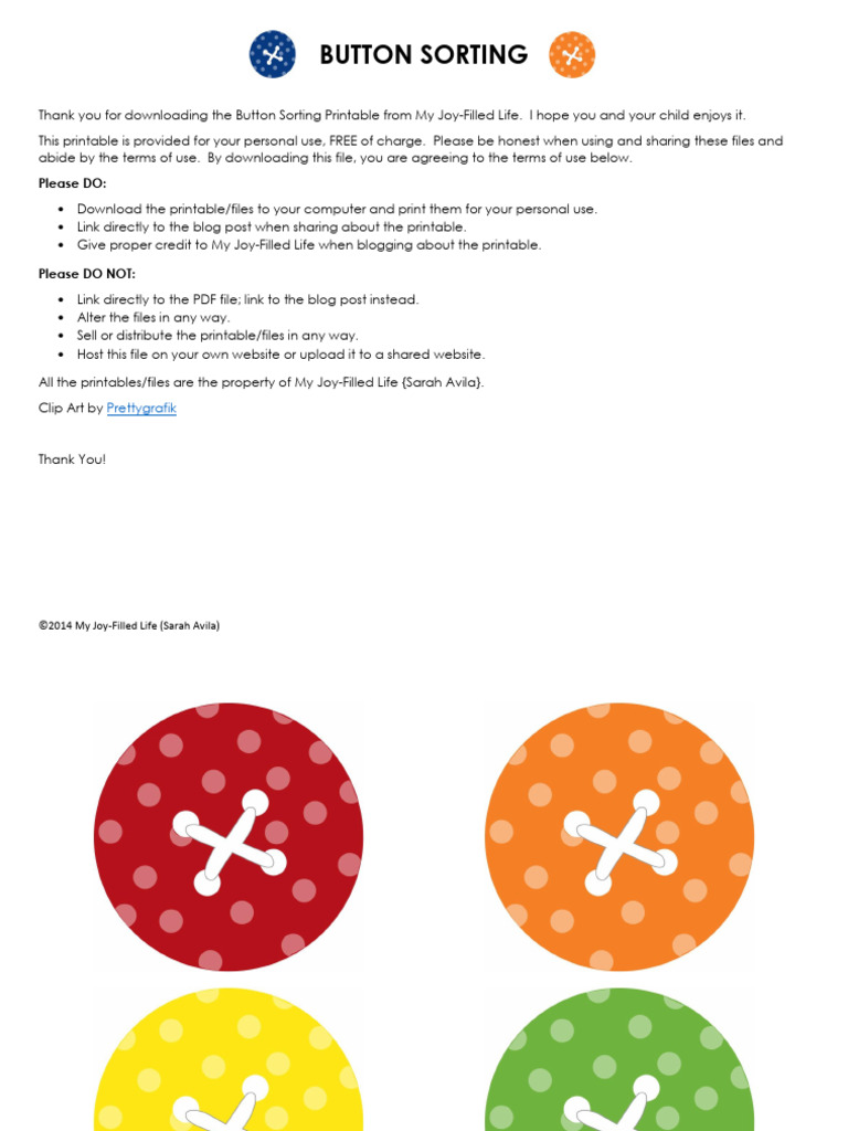 Button Sorting | PDF