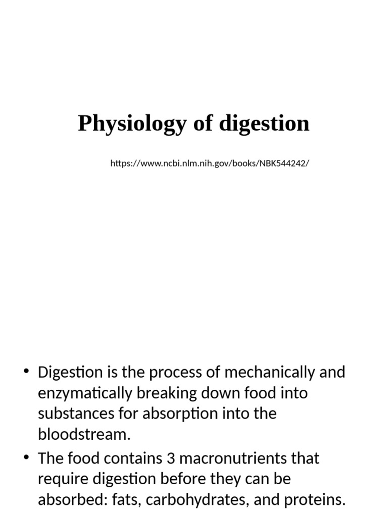 Physiology of Digestion | PDF | Digestion | Digestive System