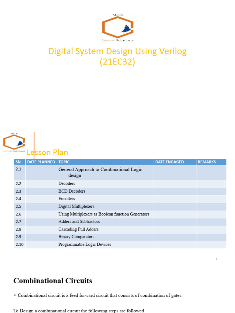 21EC32-Module2 DSDV | PDF | Logic Gate | Electronic Engineering