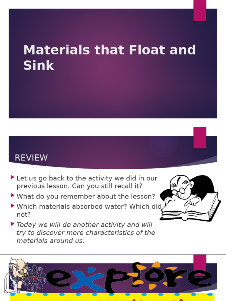Lesson 2 - Materials That Float and Sink | PDF | Buoyancy