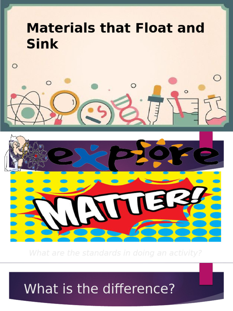 Lesson 2 - Materials That Float and Sink - PPT | PDF